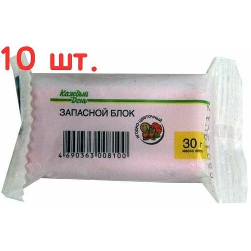 Туалетный блок подвесной Цветы запасной блок, 30 г (10 шт.)