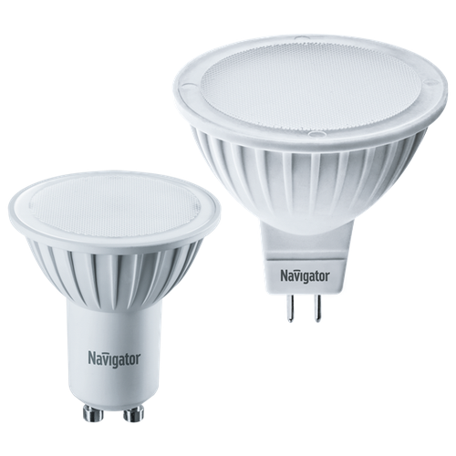Лампа светодиодная LED 5вт 12в GU5.3 тепло-белая 18576 NAVIGATOR