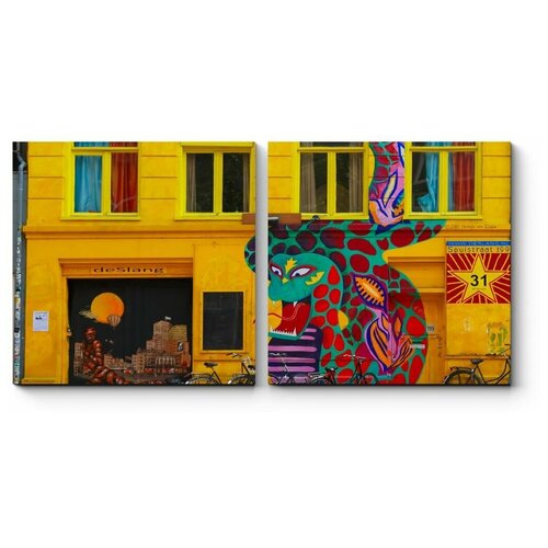 Модульная картина Искусство улиц Амстердама 40x20
