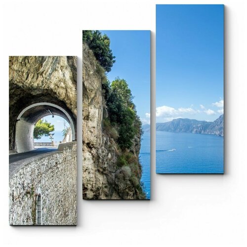 Модульная картина Тоннель на побережье Италии 70x75