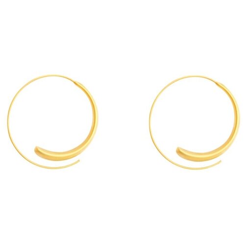 Серьги конго WASABI jewell, размер/диаметр 40 мм, желтый, золотой