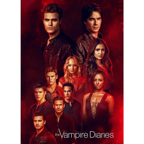 Плакат, постер Дневники вампира. The Vampire Diaries, сериал на бумаге, размер 30х42см