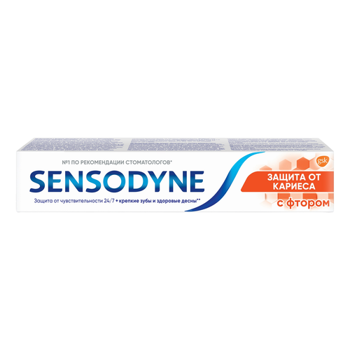Зубная паста Sensodyne Защита от кариеса с фтором, 50мл