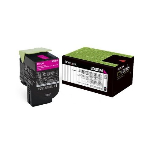 Картридж Lexmark 80C8SM0, 2000 стр, пурпурный