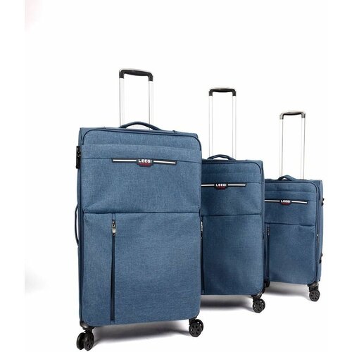 Комплект чемоданов Leegi, 3 шт., размер L, синий