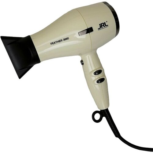 Фен компакт jRL Professional для сушки и укладки волос белый 1800W Feather 3660