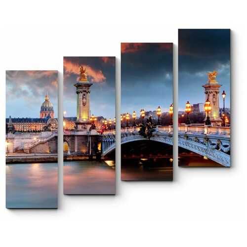 Модульная картина Мост Александра 3 в Париже 80x69