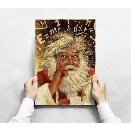 Интерьерный постер "Дед Мороз" формата А4 (21х30 см) без рамы