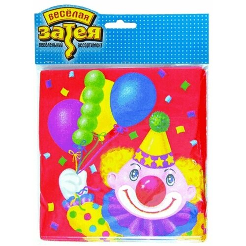 Веселая Затея Салфетка Клоун с шарами 33см №12