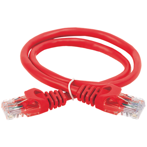 ITK Коммутационный шнур кат. 6 UTP PVC 1м красный, IEK PC04-C6U-1M (1 шт.)