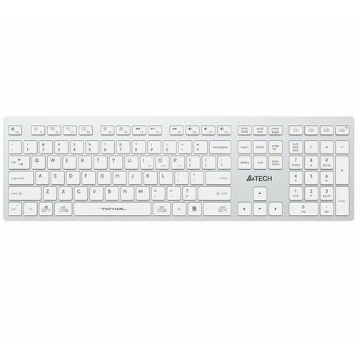 Клавиатура A4Tech Fstyler FBX50C белый USB беспроводная BT/Radio slim Multimedia (FBX50C WHITE)