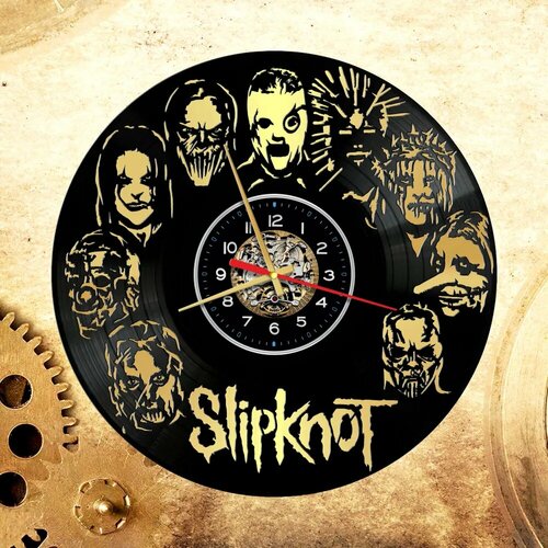Настенные часы с группой Slipknot, Слипнот, Paul Gray, Mick Thomson, Corey Taylor