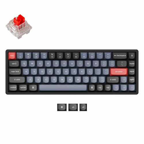 Клавиатура беспроводная Keychron K6 Pro ( K pro Red Switch) черный (K6P-J1)
