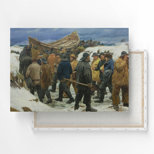 Картина на холсте, репродукция / Микаэль Анкер - The Lifeboat is Taken / Размер 60 x 80 см