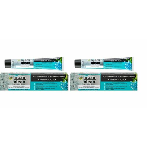 Зубная паста Bielita (Белита) Black clean Отбеливание + укрепление эмали, 85 г х 2шт