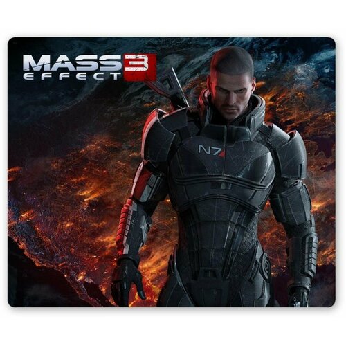 Коврик для мышки прямоугольный Mass Effect 3 Commander Shepard (male)