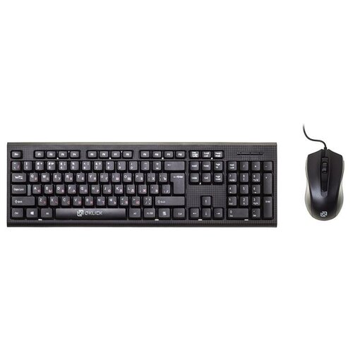Комплект клавиатура + мышь OKLICK 620M, черный, английская/русская