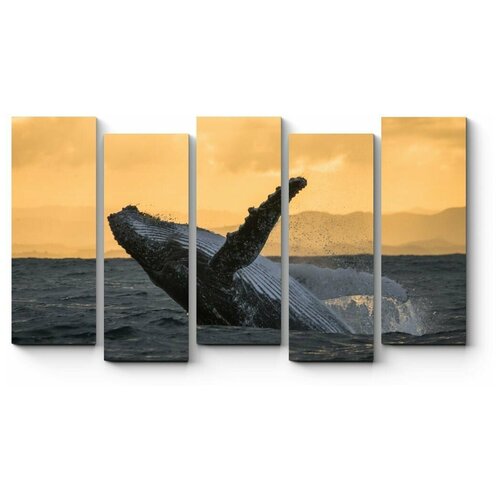 Модульная картина Величественный кит 90x52