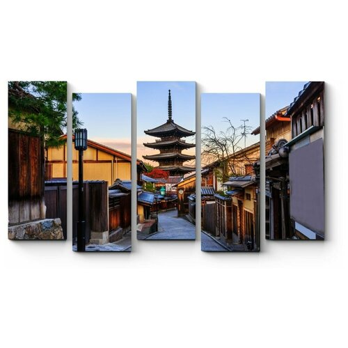 Модульная картина Предрассветный Киото120x69