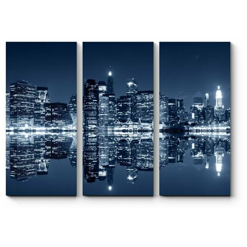 Модульная картина Манхэттен ночью, Нью-Йорк 150x108