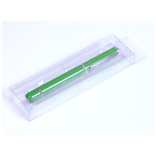 Флешка в виде металлической ручки с мини чипом (4 Гб / GB USB 2.0 Зеленый/Green 366)