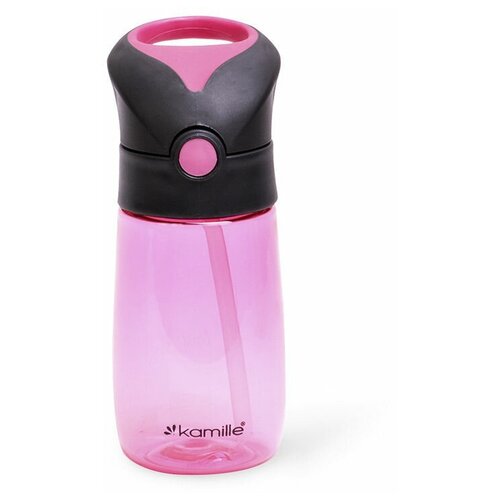 KAMILLE Детская бутылка для воды 350мл из пластика (розовый)