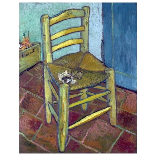 Репродукция на холсте Стул Ван Гог Винсента (Van Gogh's Chair) Ван Гог Винсент 40см. x 51см.