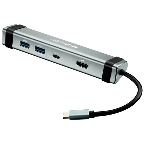 USB-концентратор  Canyon 4-в-1 USB Type C (CNS-TDS03DG), разъемов: 4, серый