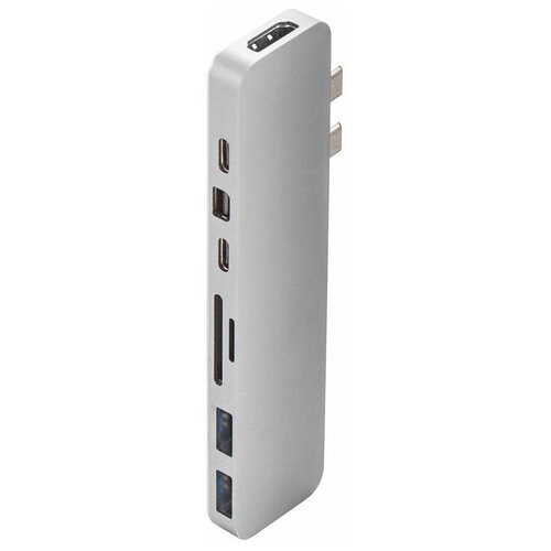 USB-концентратор  HyperDrive Pro 8-in-2 (GN28D), разъемов: 4, Silver