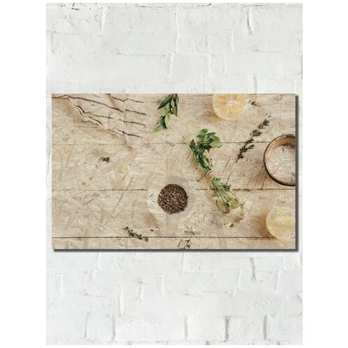 Картина интерьерная на рельефной доске Разное Еда (суп, блюдо, салат, food, bar, drinks) - 4045