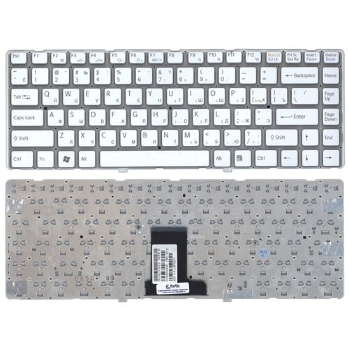 Клавиатура для ноутбука Sony Vaio VPCEA3L1E/G белая без рамки