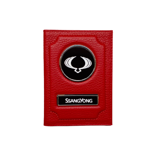 Обложка для паспорта SsangYong 1-6-1340-6, красный