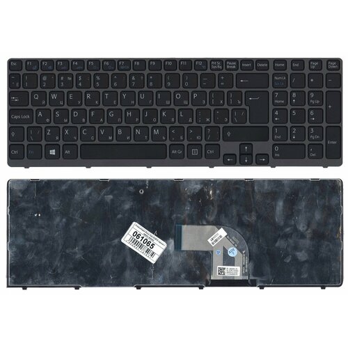 Клавиатура для ноутбука Sony Vaio NSK-SDCBF черная с серой рамкой