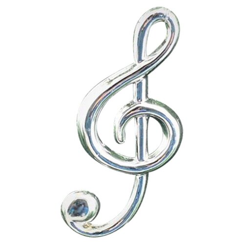Елочная игрушка Волшебная страна Ключ скрипичный, серебристый/золотистый, 12.5 см, 1 шт.