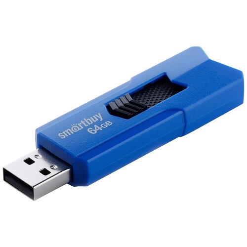 Флешка SmartBuy Stream USB 2.0 64 ГБ, 1 шт., синий