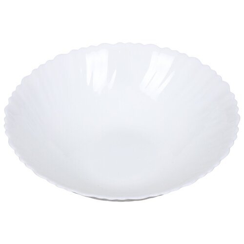 Салатник стеклокерамика, круглый, 24 см, Белый, Daniks, LHDW95, белый