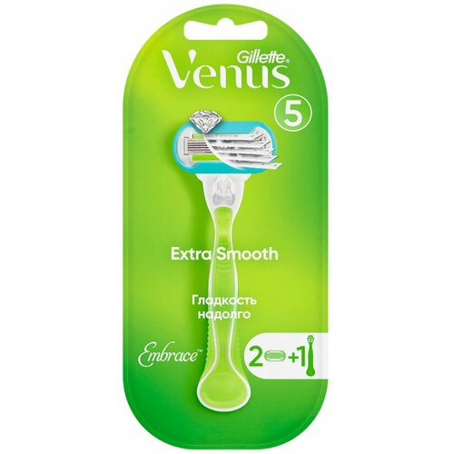 Станок для бритья `GILLETTE` `VENUS` EMBRACE с 2 сменными кассетами