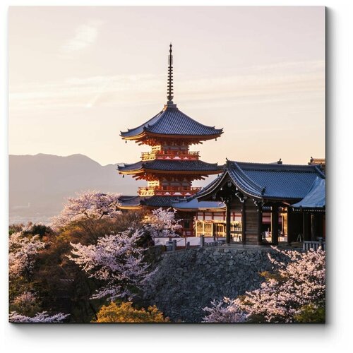 Модульная картина Цветение сакуры в Киото 140x140