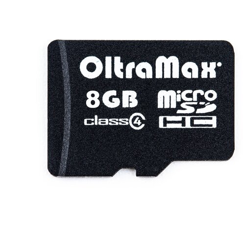 Карта памяти OltraMax microSDHC 8 ГБ Class 4, 1 шт., белый