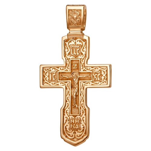 Крестик DINASTIA, красное золото, 585 проба