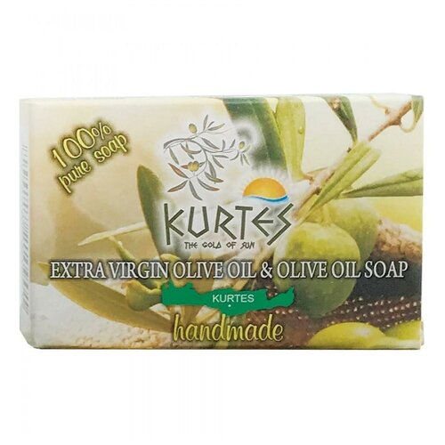KURTES Мыло кусковое оливковое с ароматом лаванды, 90 г