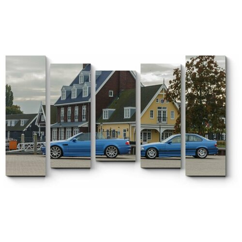 Модульная картина BMW на фене дома120x72