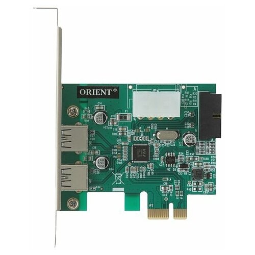 Контроллер ORIENT Контроллер USB3.0 (2 внешн. + 2 внутр.) ORIENT VA-3U2219PE (PCI-E x1) (oem)