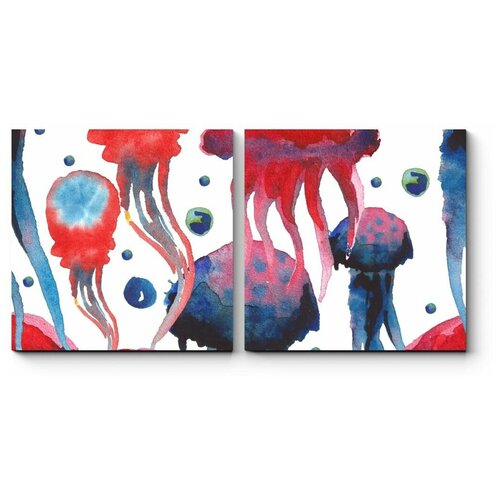 Модульная картина Краски подводного мира120x60