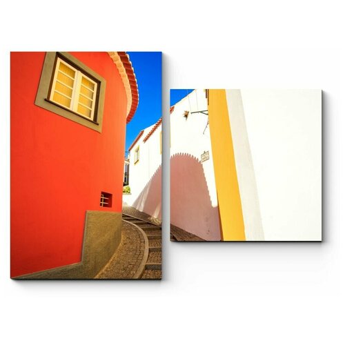 Модульная картина Очаровательная Южная улица в Португалии40x30