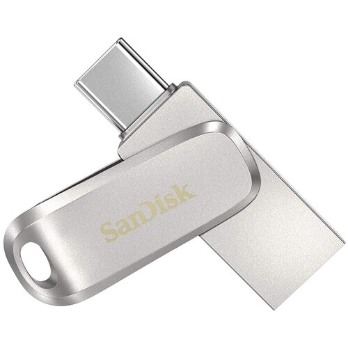 Флешка SanDisk Ultra Dual Drive Luxe USB/Type-C 512 ГБ, 1 шт., серебристый