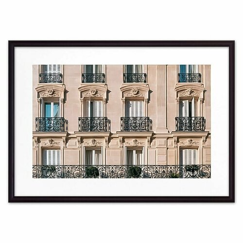Постер в рамке Окна Парижа, 50х70 см