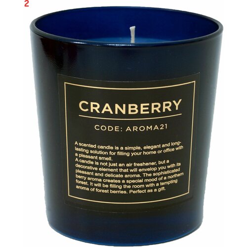 Свеча ароматическая Cranberry, цвет синий (2 шт.)