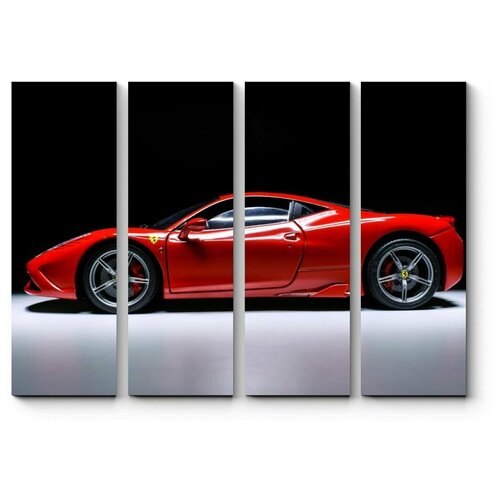 Модульная картина Ferrari 458 красная60x45