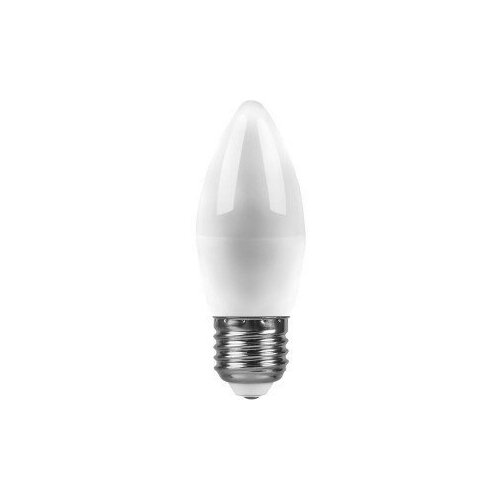 Светодиодная LED лампа Feron свеча C37 E27 9W(820lm) 2700K 2K матовая 100x37, LB-570 25936 (упаковка 12 штук)
